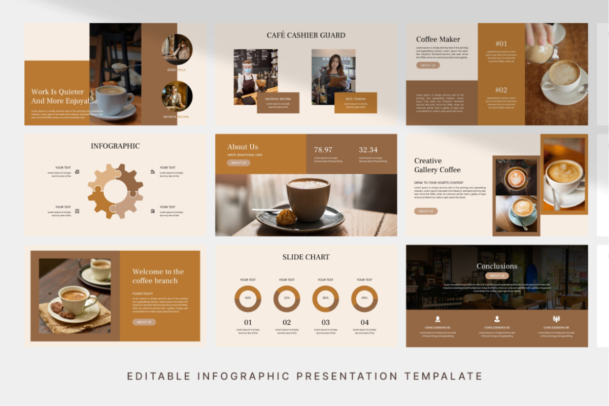 Coffee Shop - Infographic Presentation Template | Nulivo Market