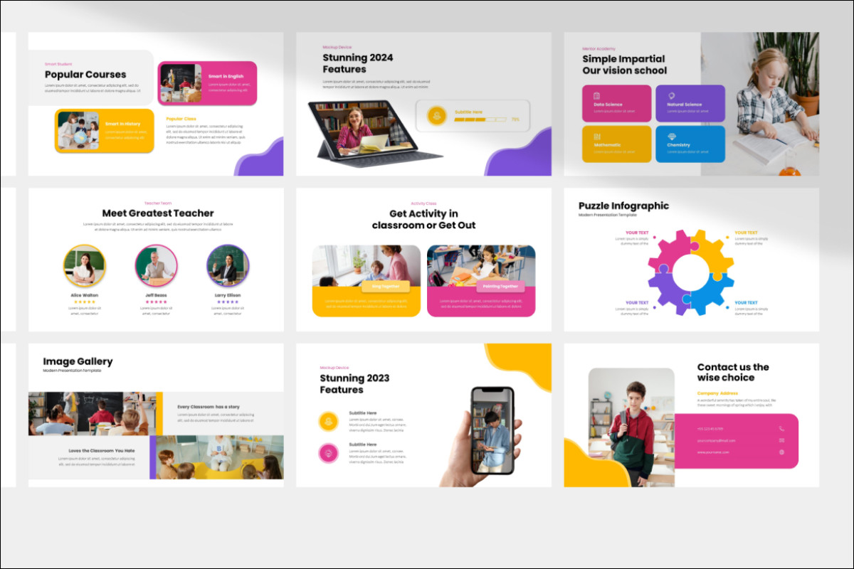 Colorful School Profile Presentation Template | Nulivo Market