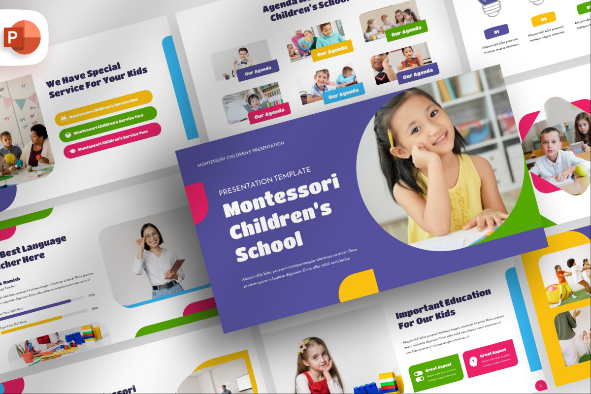 Montessori School Presentation Template | Nulivo Market