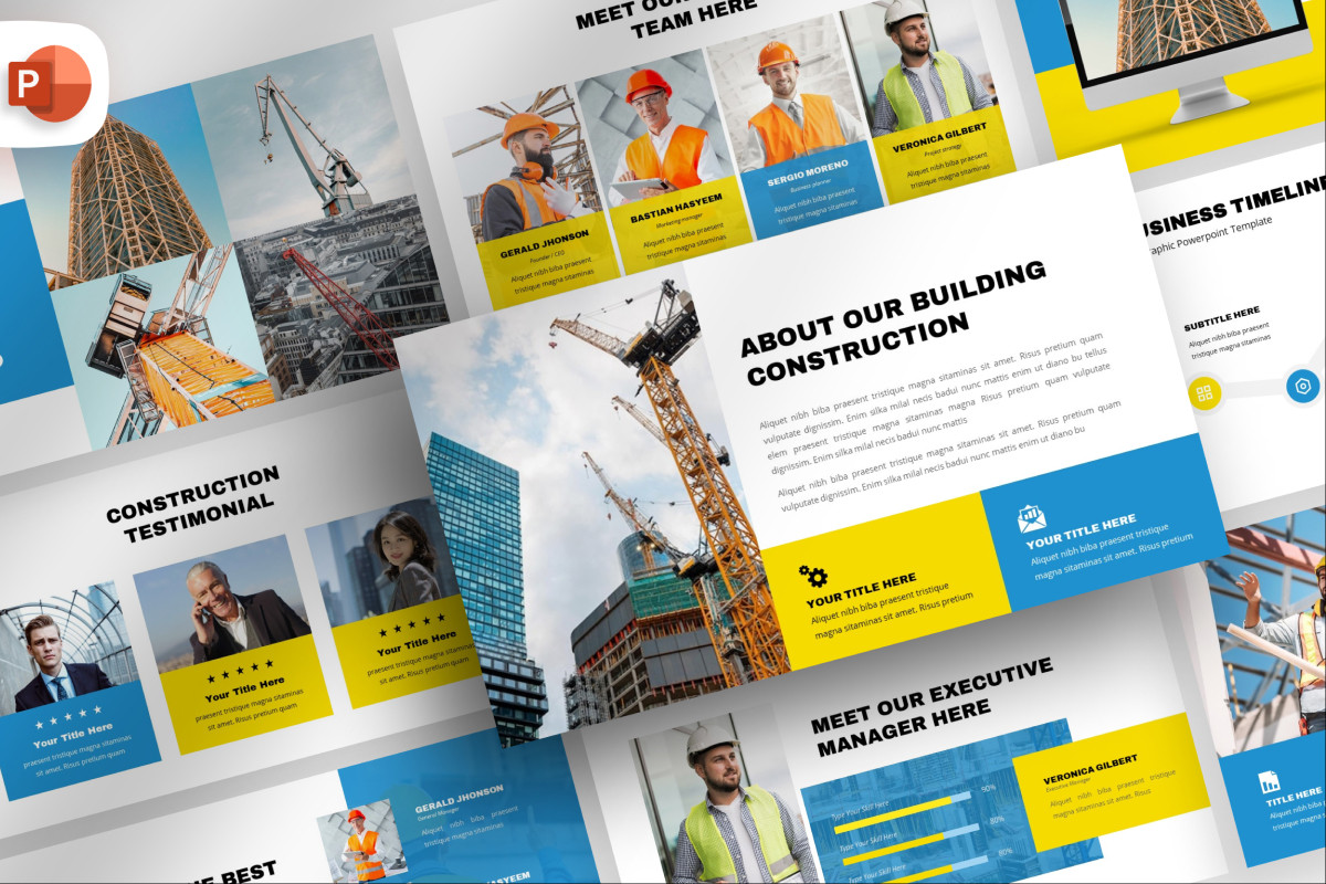 Professional Construction Presentation Template | Nulivo Market