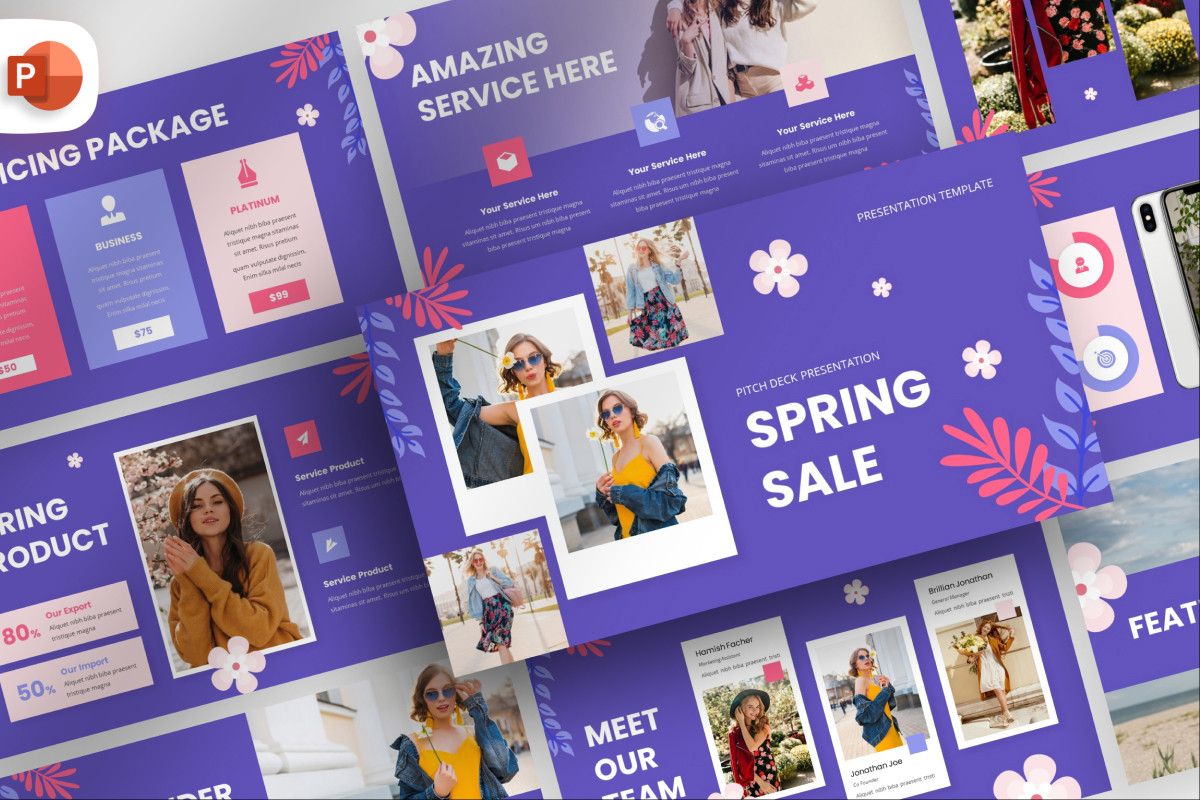 Spring Sale Pitch Deck Presentation Template | Nulivo Market