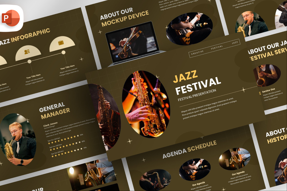 Jazz Festival Presentation Template | Nulivo Market