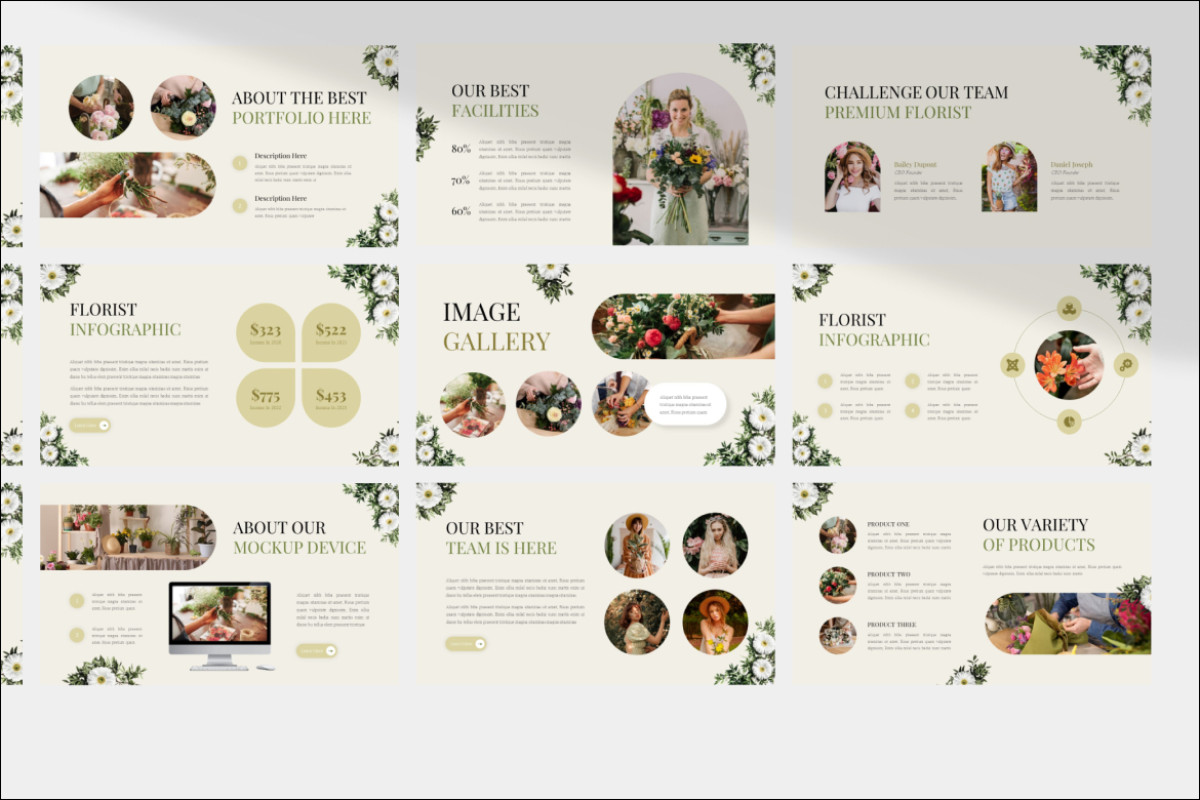 Premium Florist Presentation Template | Nulivo Market