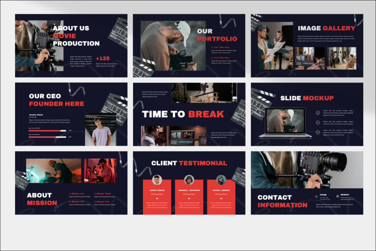 Movie Production Presentation Template | Nulivo Market