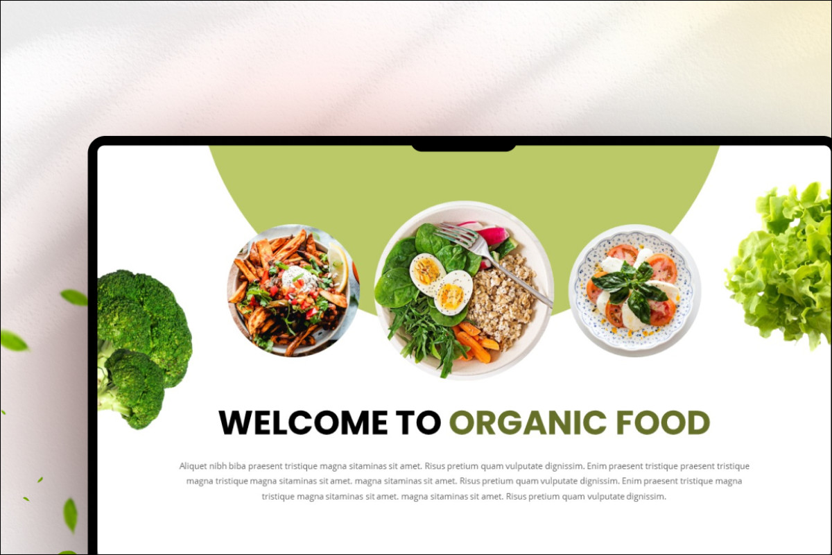 Organic Food Pitch Deck Presentation Template | Nulivo Market