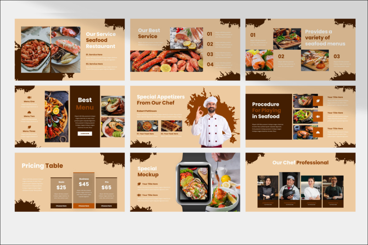 Seafood Restaurant PowerPoint Template | Nulivo Market