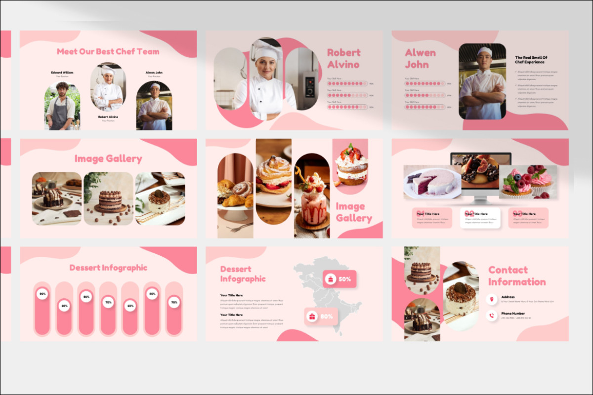 Sweet Dessert PowerPoint Template | Nulivo Market