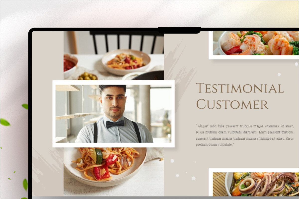 Elegant Food Catering PowerPoint Template | Nulivo Market