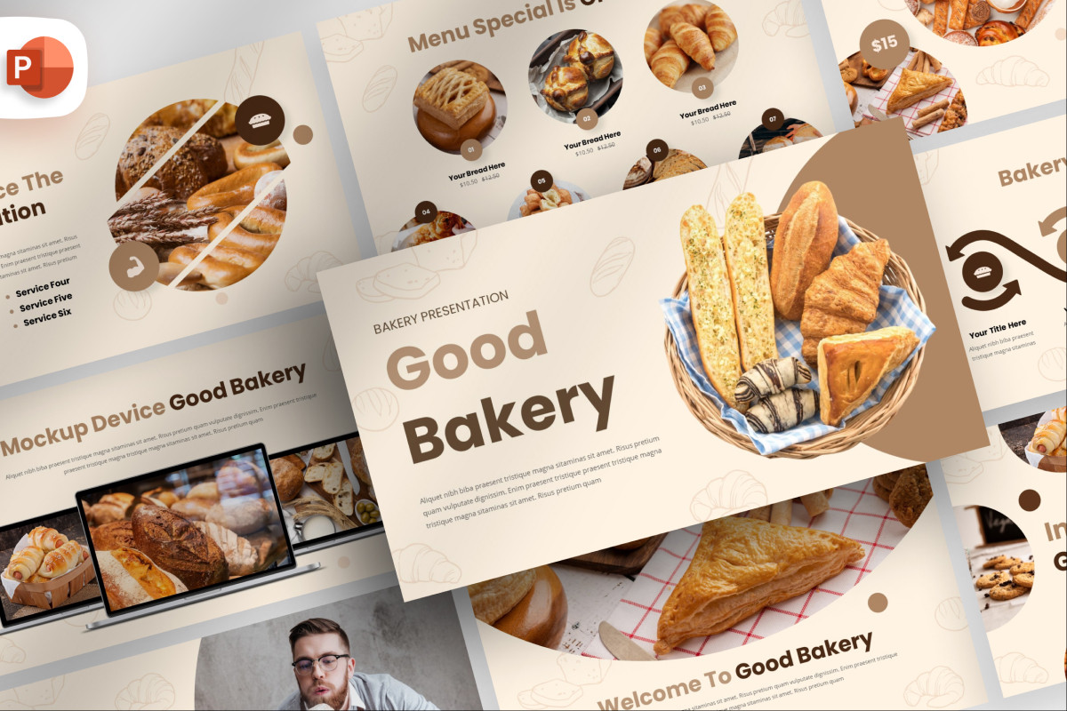Creative Bakery Shop PowerPoint Template | Nulivo Market