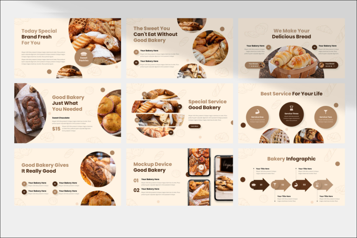 Creative Bakery Shop PowerPoint Template | Nulivo Market