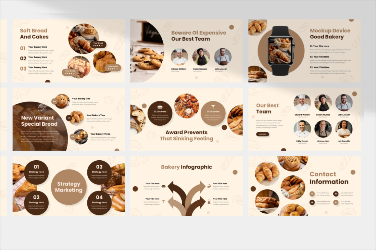 Creative Bakery Shop PowerPoint Template | Nulivo Market
