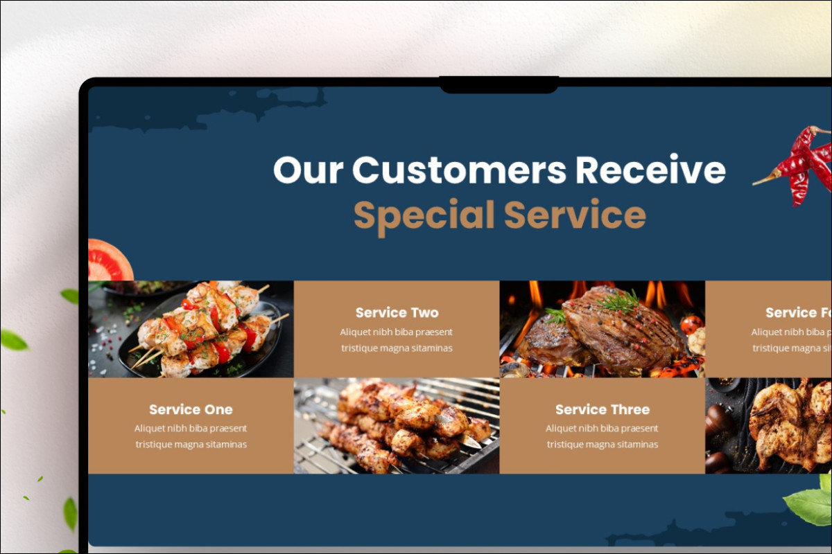 Barbeque Restaurant PowerPoint Template | Nulivo Market