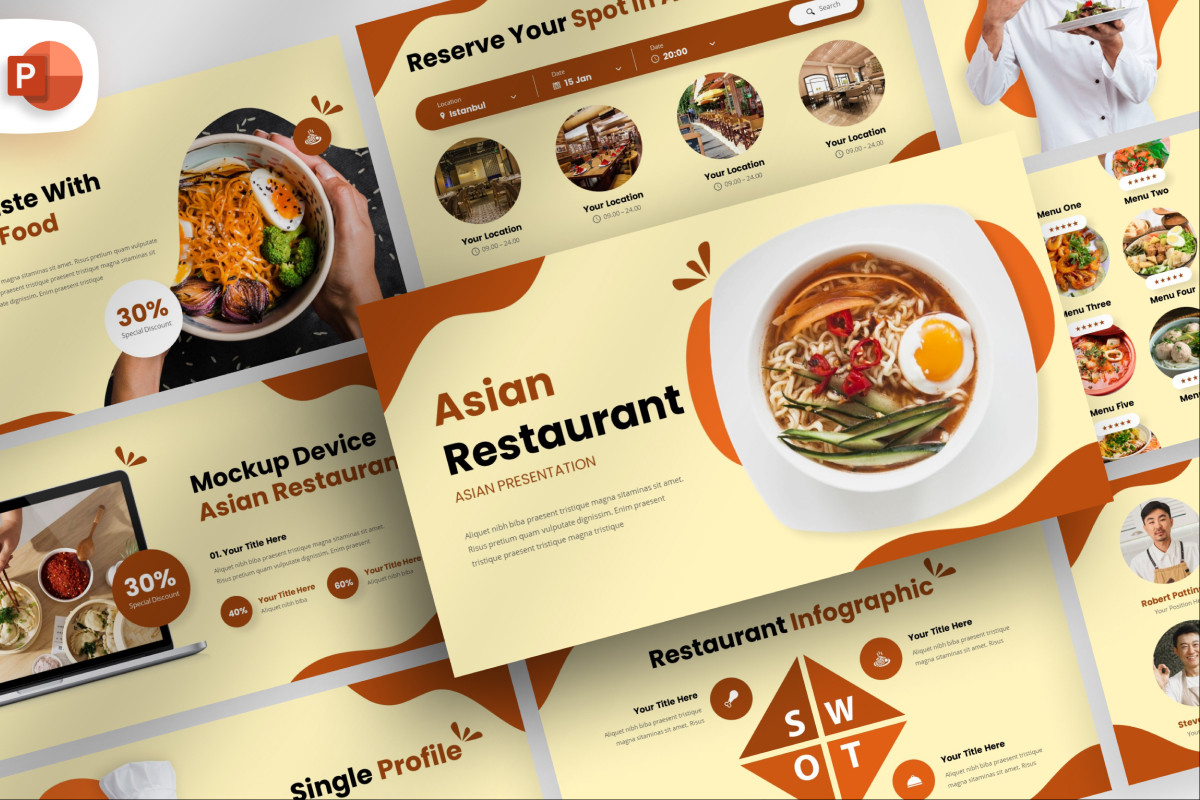Asian Restaurant PowerPoint Template | Nulivo Market