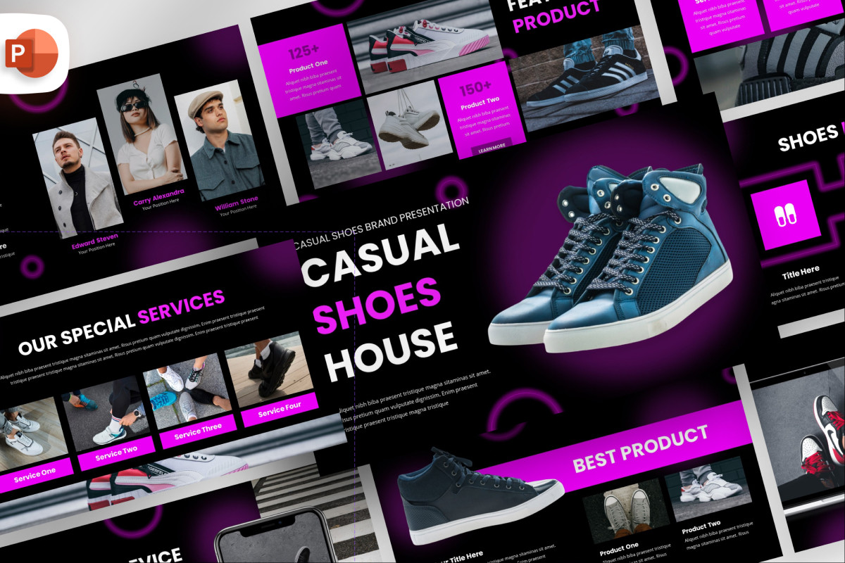 Casual Shoes Brand PowerPoint Template | Nulivo Market