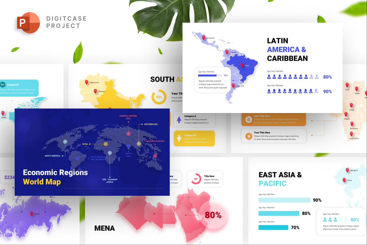 Economic Regions World - Map Project Infographic | Nulivo Market