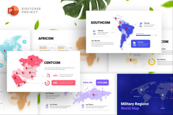 Military Regions World - Map Project Infographic | Nulivo Market