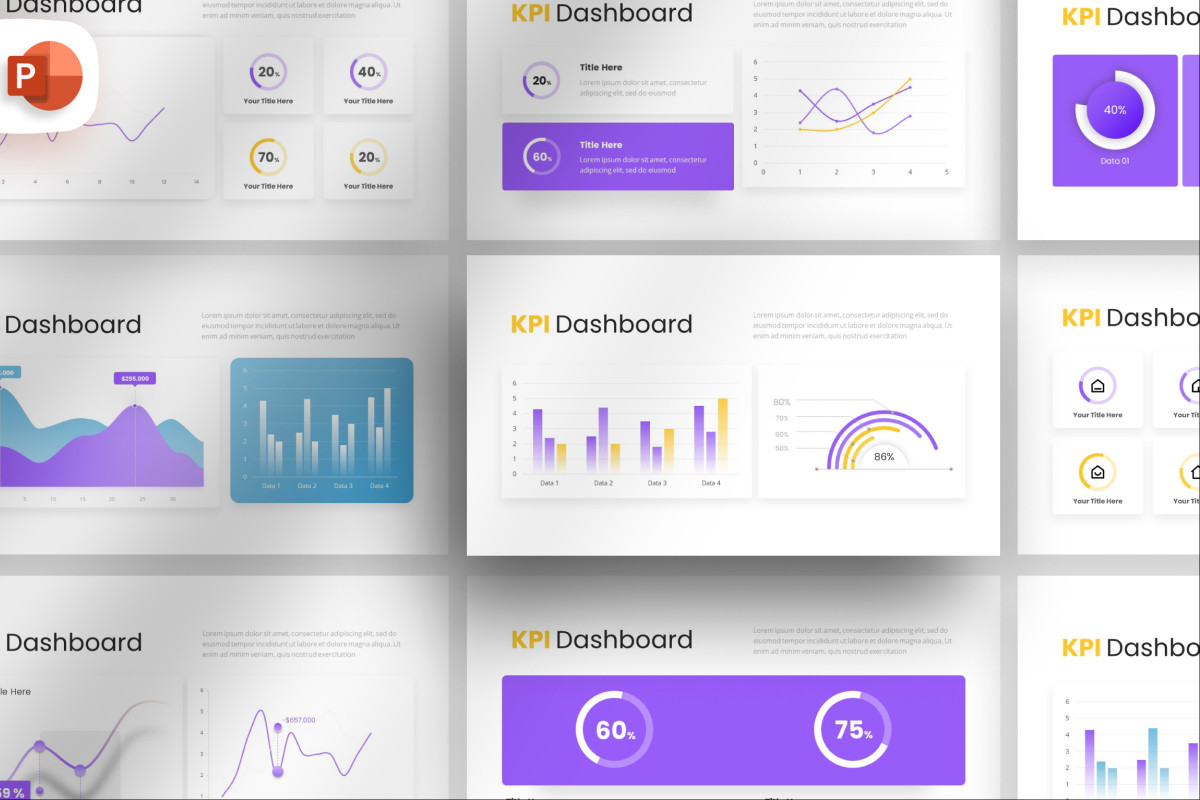 KPI Dashboard Analysis - PowerPoint Template | Nulivo Market