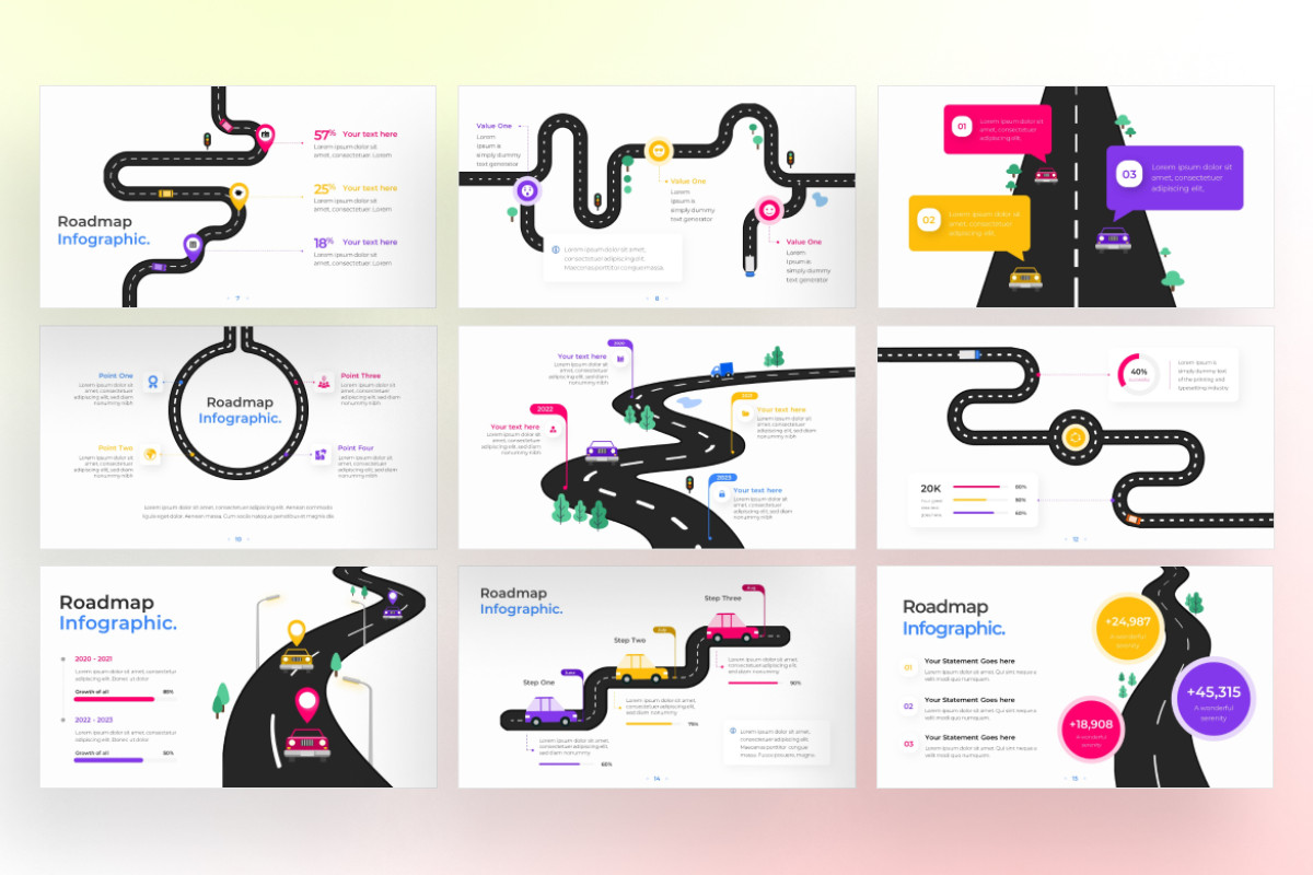 Roadmap Journey PowerPoint Infographic Template | Nulivo Market