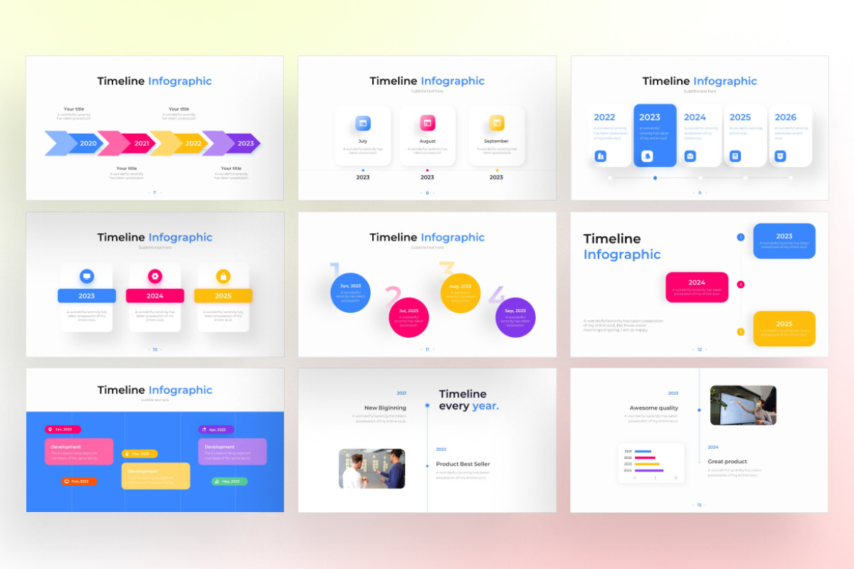 Year Timeline PowerPoint Infographic Template | Nulivo Market