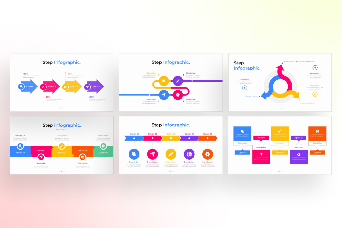 Creative Step PowerPoint Infographic Template | Nulivo Market