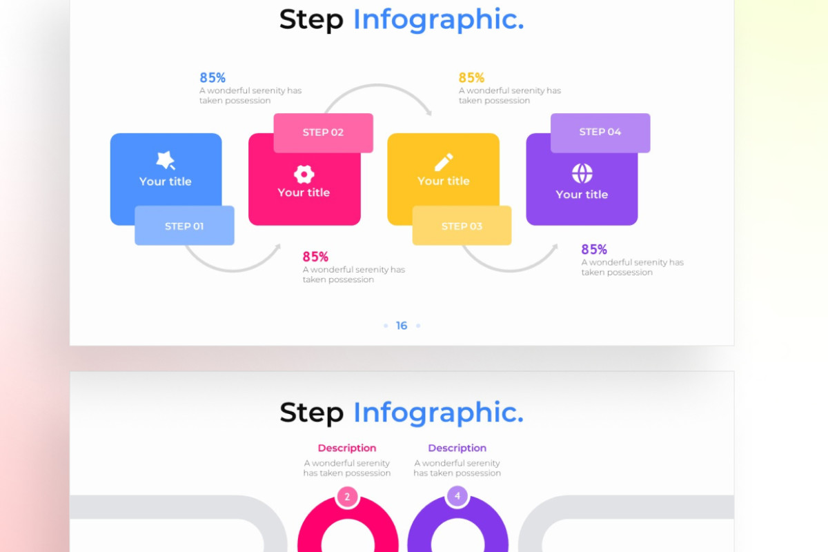 Creative Step PowerPoint Infographic Template | Nulivo Market
