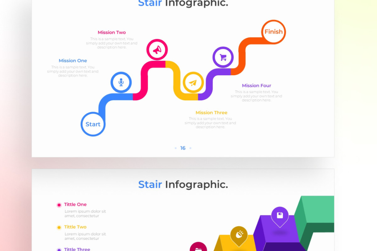 Stair PowerPoint Infographic Template | Nulivo Market