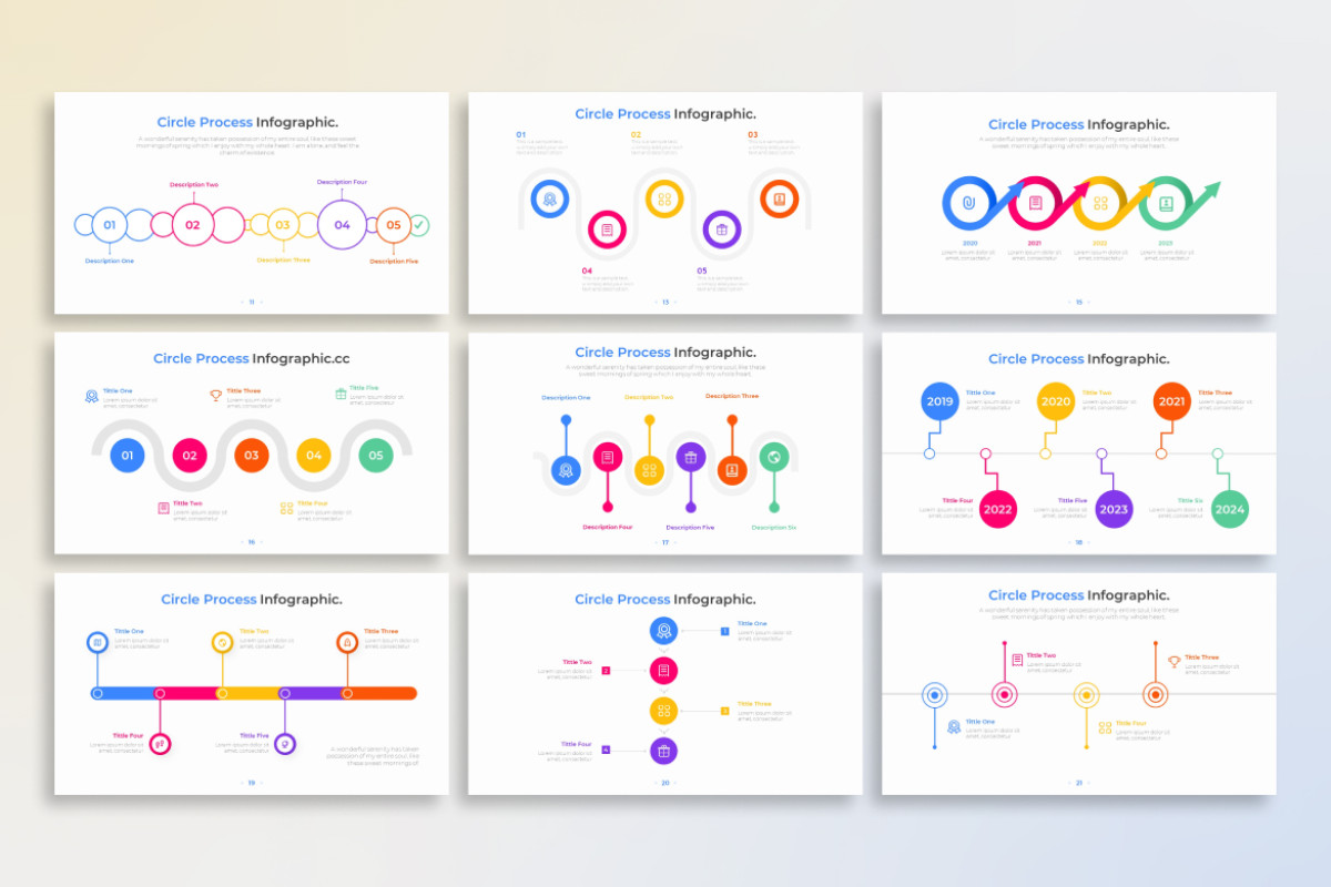 Circle Process PowerPoint Infographic Template | Nulivo Market