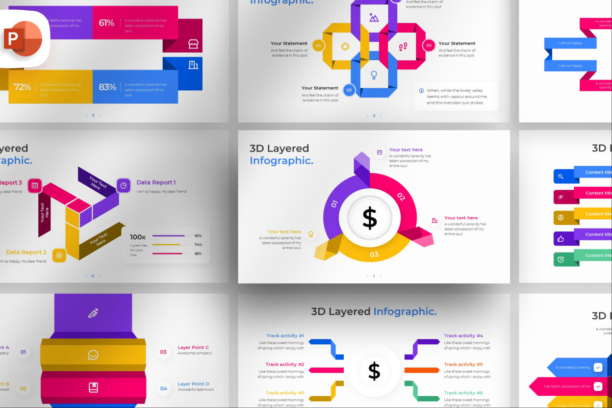 3D Layer PowerPoint Infographic Template | Nulivo Market