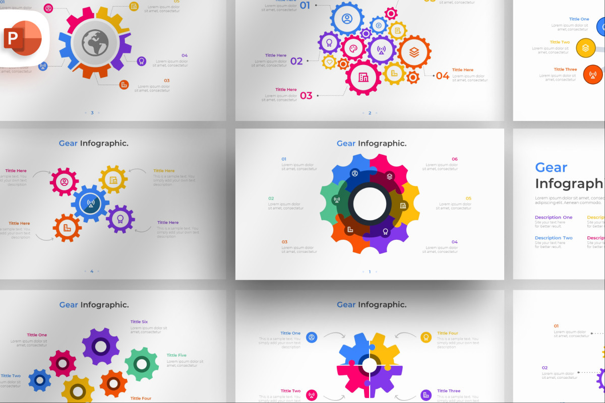 Gear PowerPoint Infographic Template | Nulivo Market