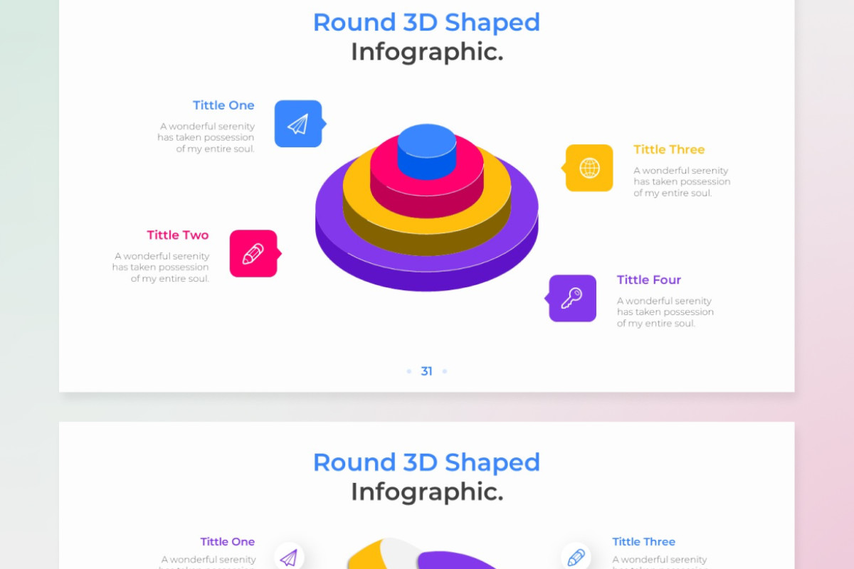 Round 3D Shaped PowerPoint Infographic Template | Nulivo Market