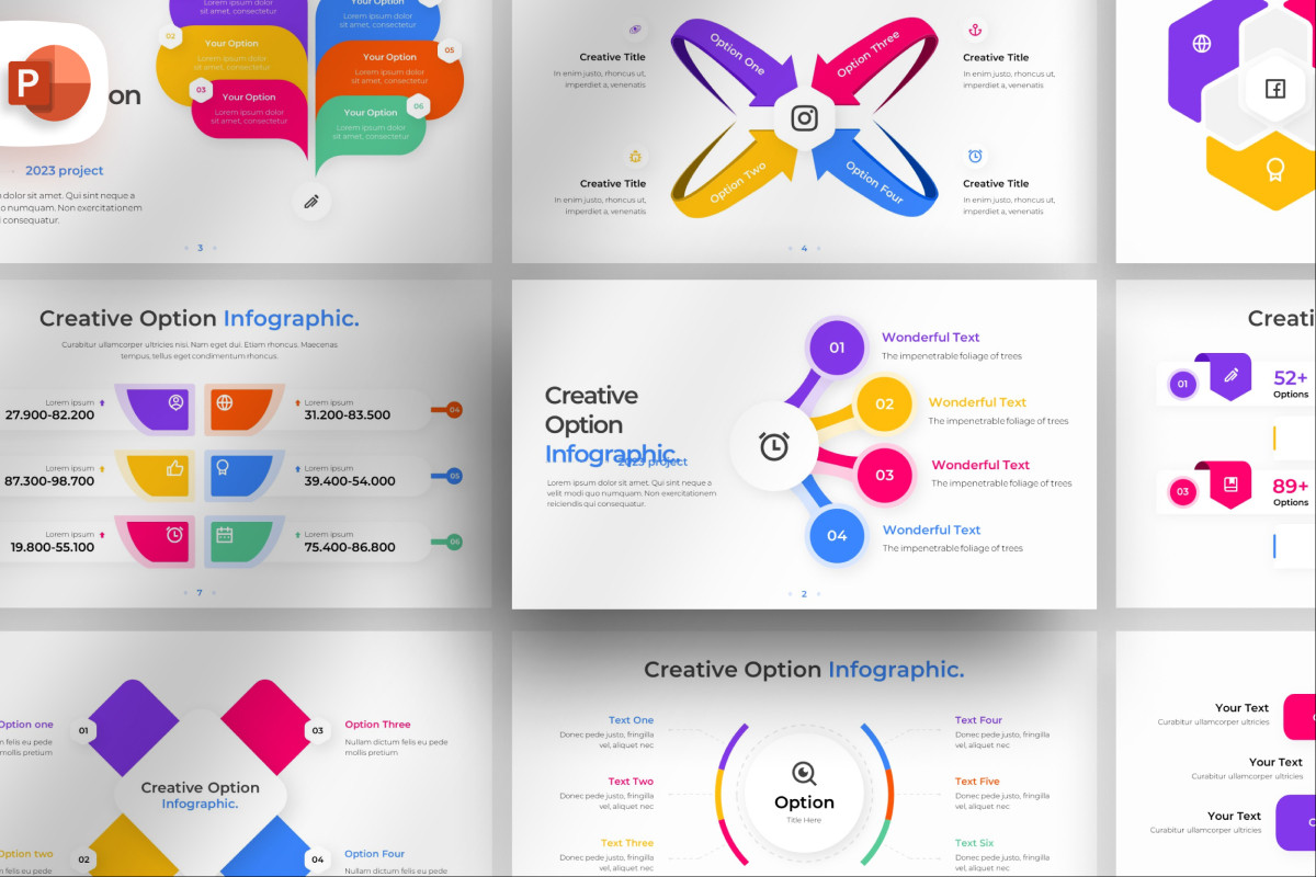 Creative Option PowerPoint Infographic Template | Nulivo Market