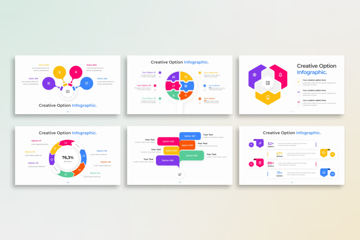 Creative Option PowerPoint Infographic Template | Nulivo Market