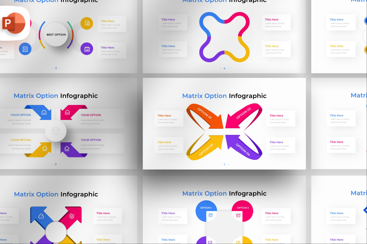 Matrix PowerPoint Infographic Template | Nulivo Market