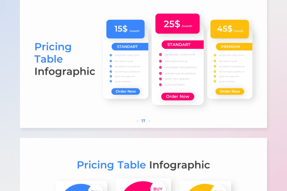Pricing Table PowerPoint Infographic Template | Nulivo Market