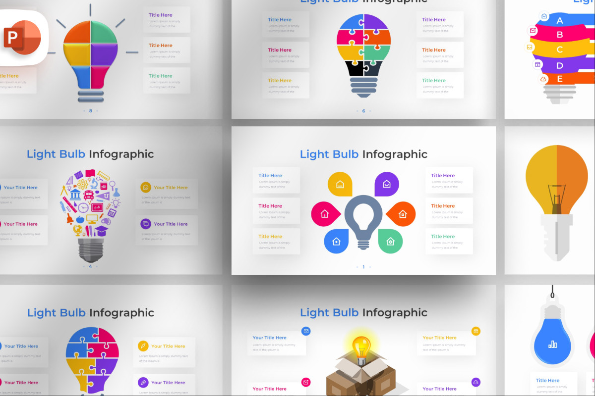 Light Bulb PowerPoint Infographic Template | Nulivo Market