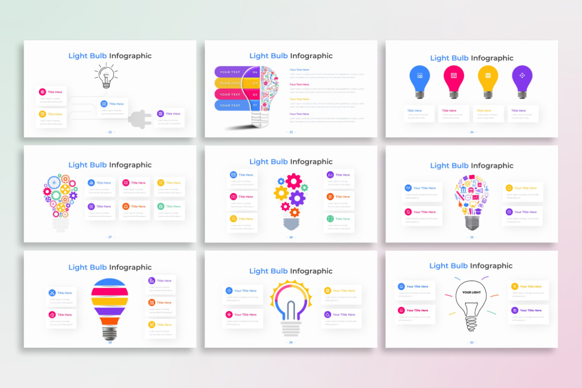 Light Bulb PowerPoint Infographic Template | Nulivo Market