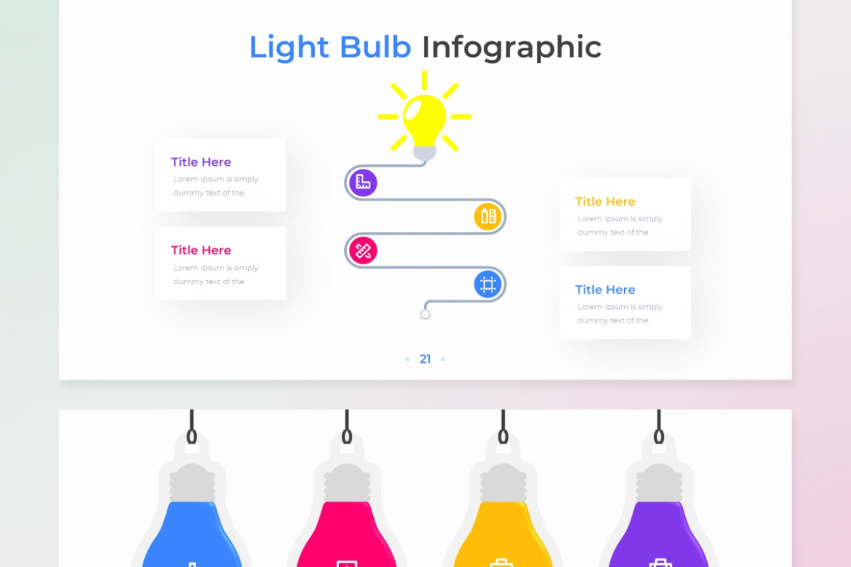 Light Bulb PowerPoint Infographic Template | Nulivo Market