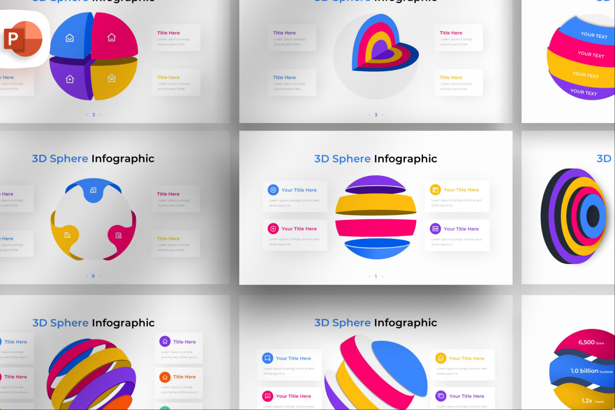 3D Sphere PowerPoint Infographic Template | Nulivo Market