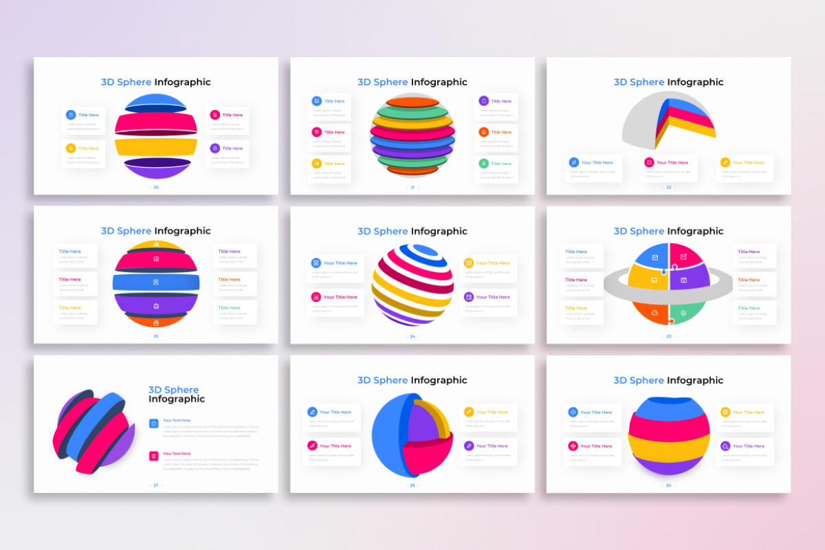 3D Sphere PowerPoint Infographic Template | Nulivo Market