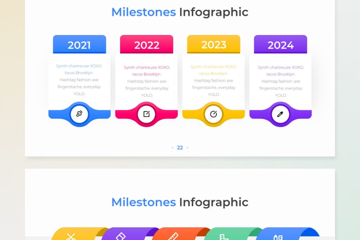 Milestone PowerPoint Infographic Template | Nulivo Market