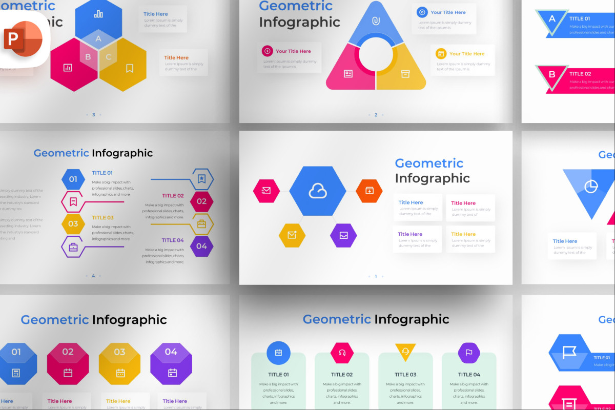 Geometric PowerPoint Infographic Template | Nulivo Market