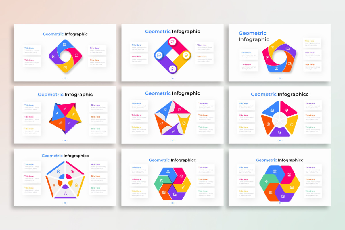 Geometric PowerPoint Infographic Template | Nulivo Market