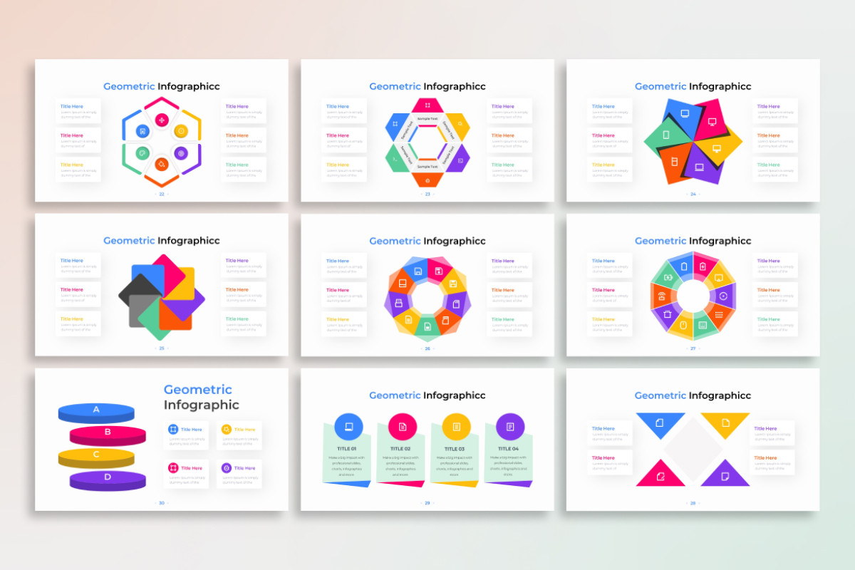 Geometric PowerPoint Infographic Template | Nulivo Market