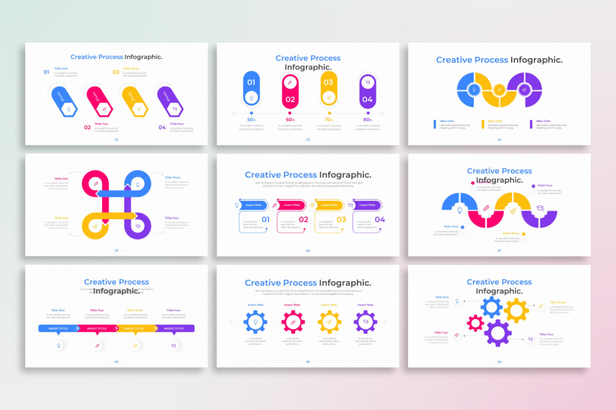Creative Process PowerPoint Infographic Template | Nulivo Market