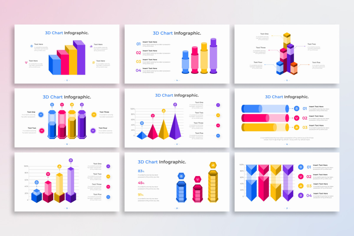 3D Chart PowerPoint Infographic Template | Nulivo Market