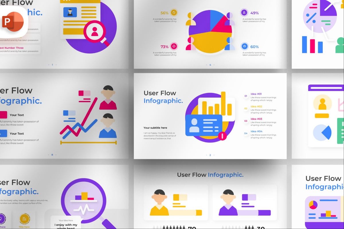 User Flow PowerPoint Infographic Template | Nulivo Market