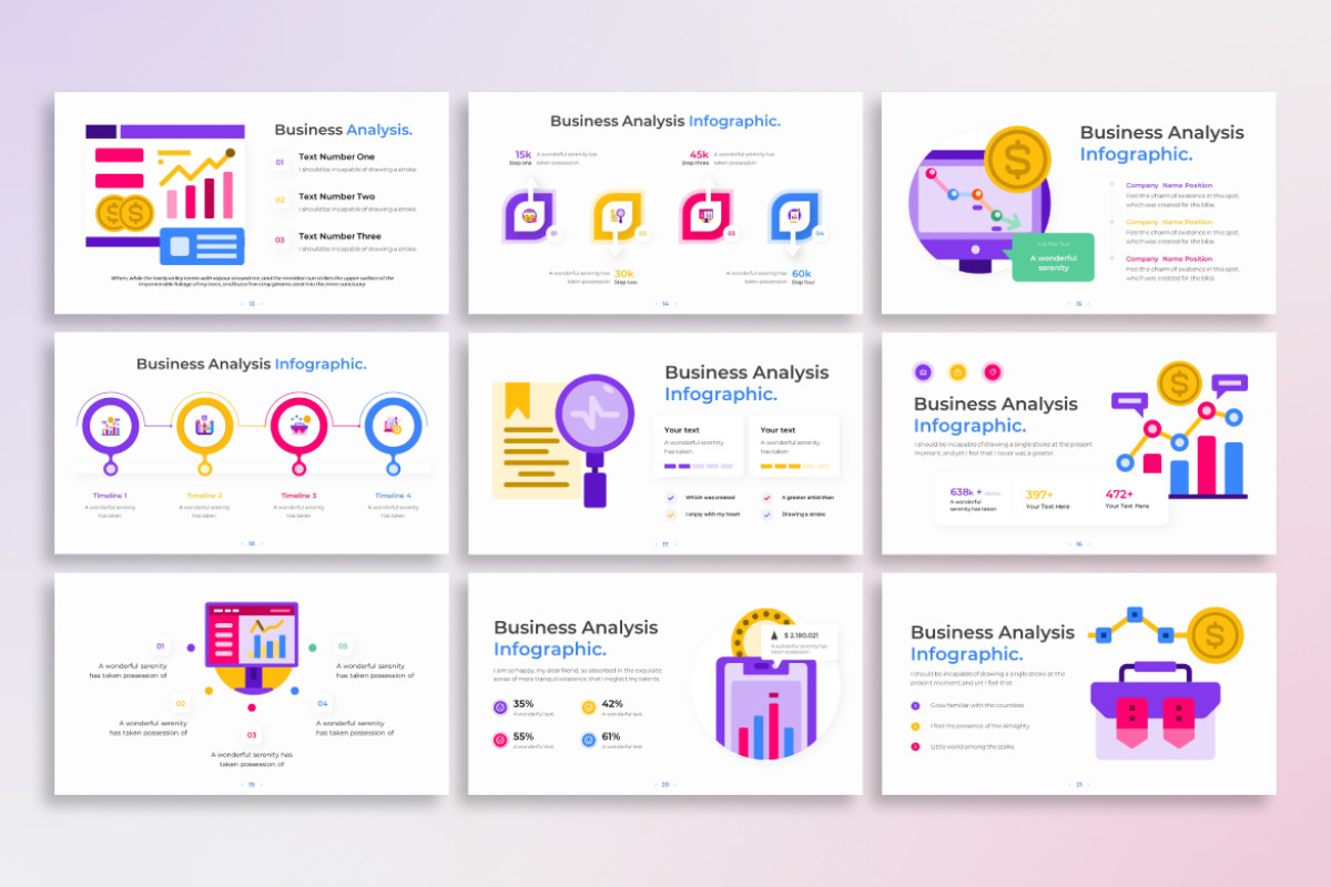 Business Analysis PowerPoint Infographic Template | Nulivo Market