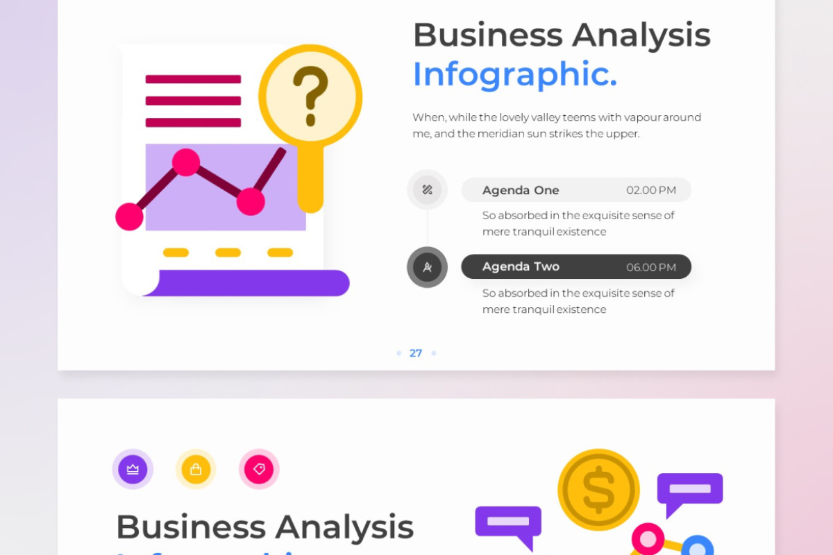Business Analysis PowerPoint Infographic Template | Nulivo Market