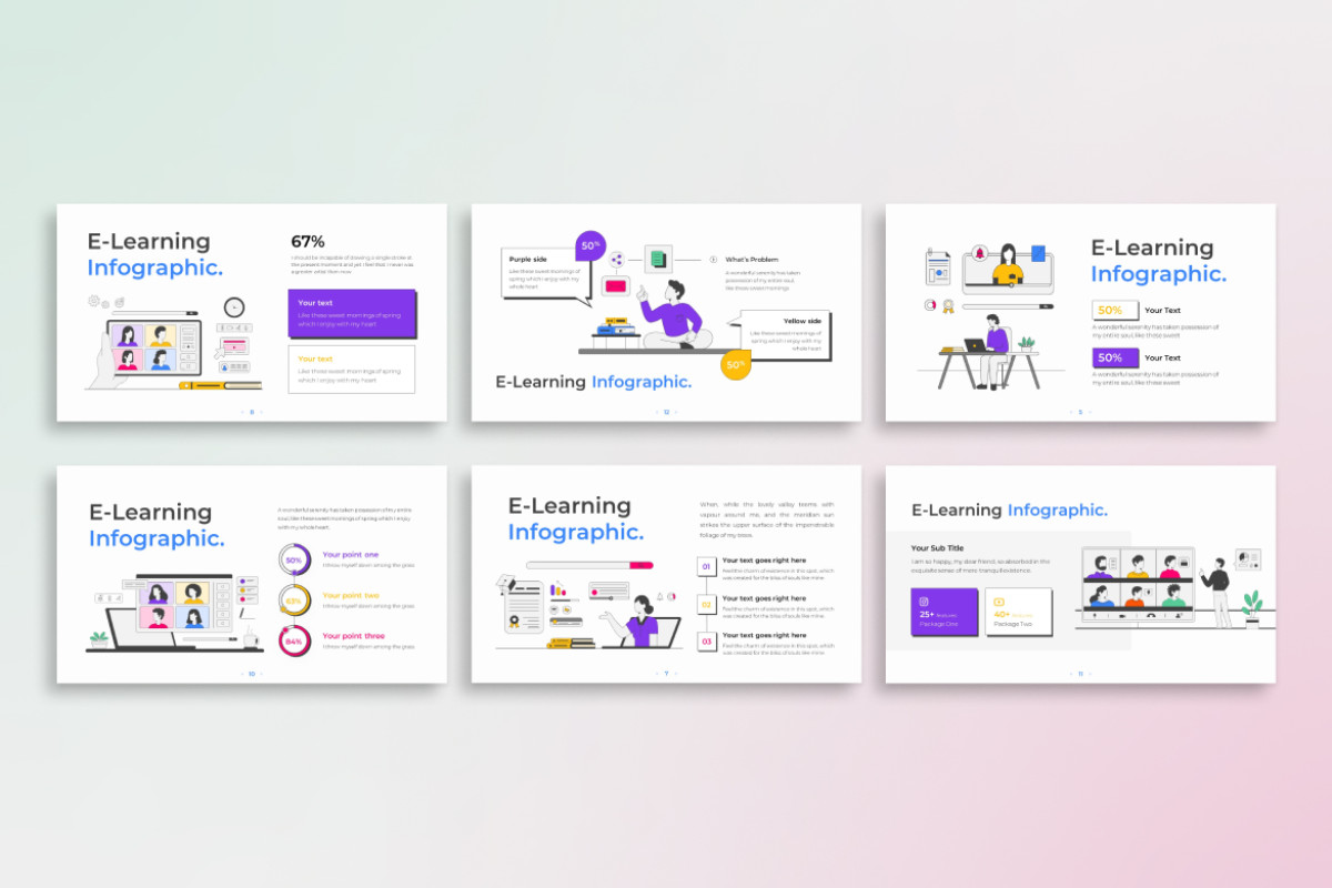 E-Learning PowerPoint Infographic Template | Nulivo Market