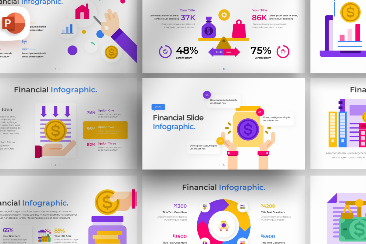 Financial PowerPoint Infographic Template | Nulivo Market